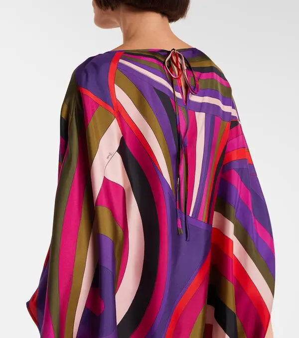 Emilio Pucci Iride Silk Satin Minidress