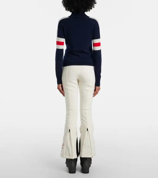 Perfect Moment Neve Wool Turtleneck Sweater - Blue