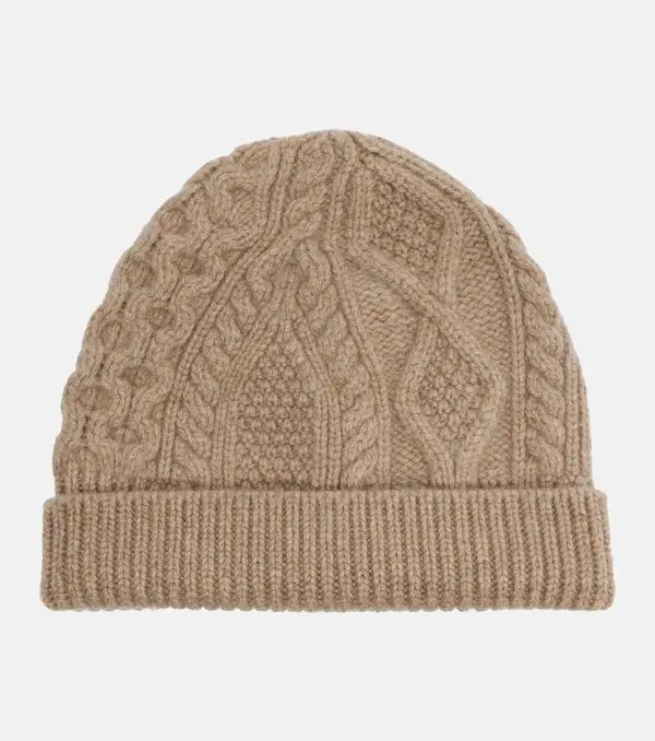 Loro Piana Cable-knit Cashmere Beanie - Beige