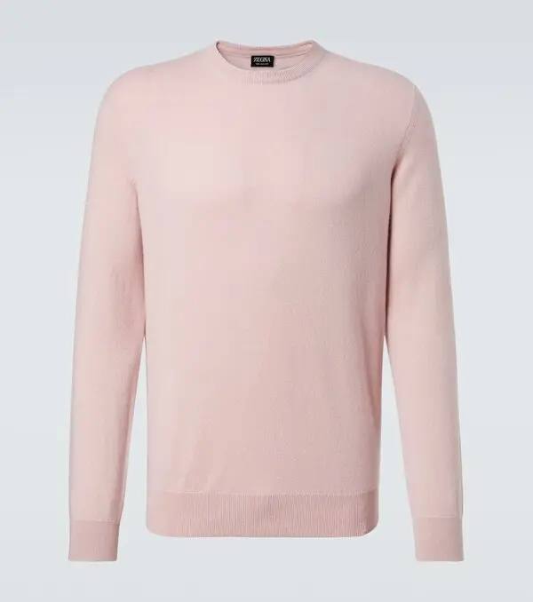 Zegna Cashmere Crewneck Sweater - Pink