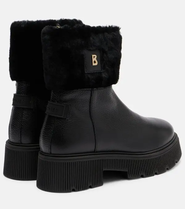 Bogner Turin Shearling-lined Leather Ankle Boots - Black