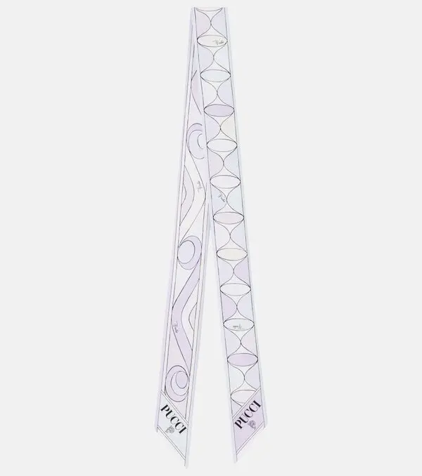 Emilio Pucci Manuba And Moiré Silk Twill Scarf - Purple