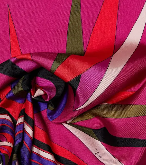 Emilio Pucci Hawaii Silk Twill Scarf