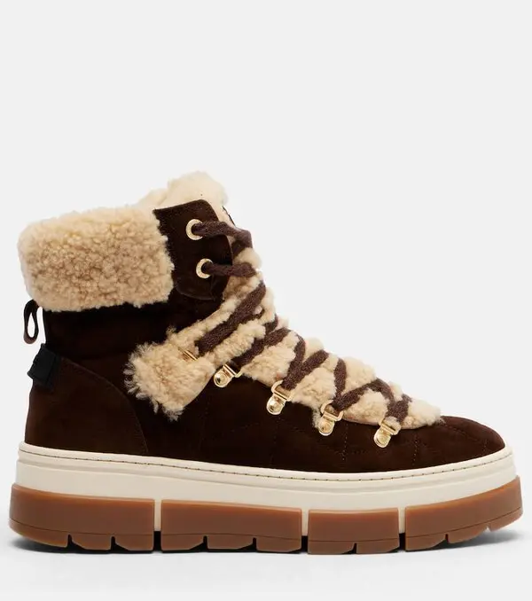 Bogner Vaduz Suede And Shearling Ankle Boots