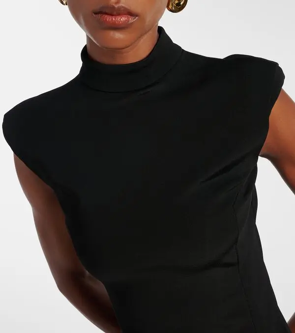 Balmain Gathered Gown - Black