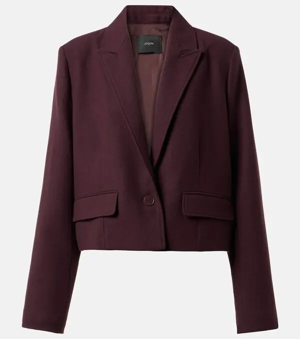 JOSEPH Cropped Single-breasted Wool Jacket