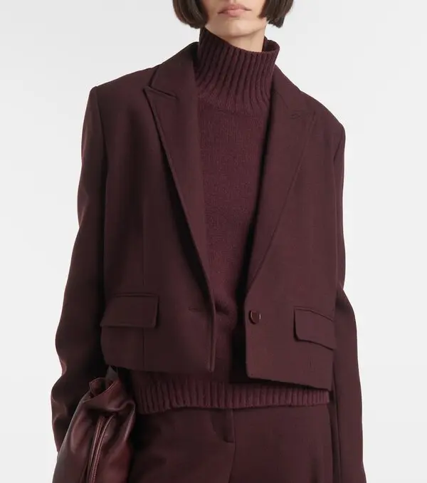 JOSEPH Cropped Single-breasted Wool Jacket