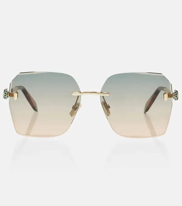 BVLGARI Serpenti Forever Square Sunglasses - Gold