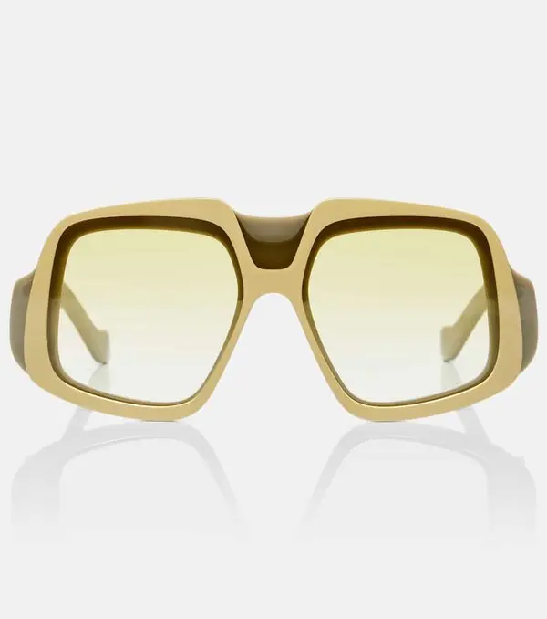 Loewe Collage Anagram Square Sunglasses - Yellow