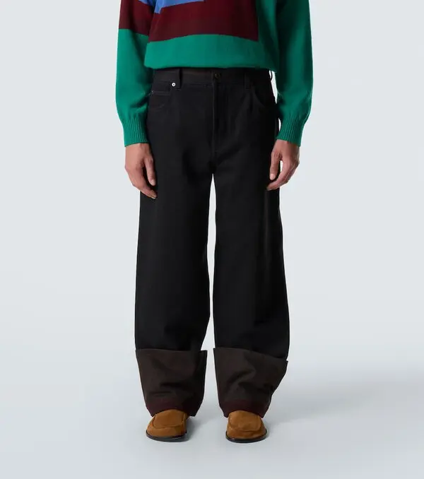 Loewe Colorblocked Wide-leg Jeans