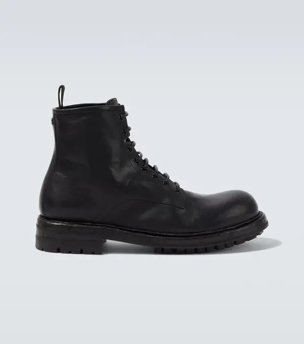 Dolce & Gabbana Leather Combat Boots