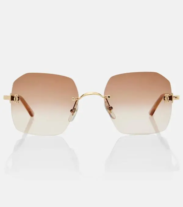 CARTIER Signature C Square Sunglasses - Gold