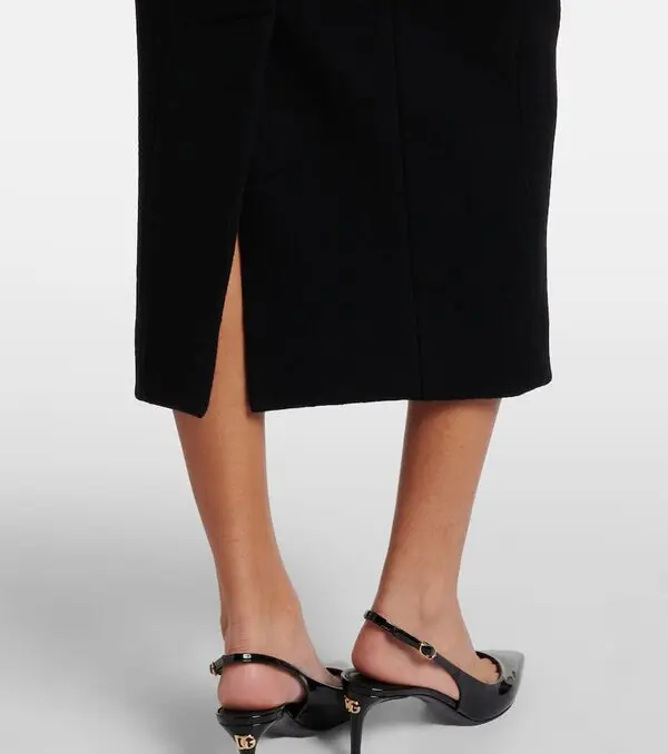 Dolce & Gabbana Virgin Wool Pencil Skirt - Black