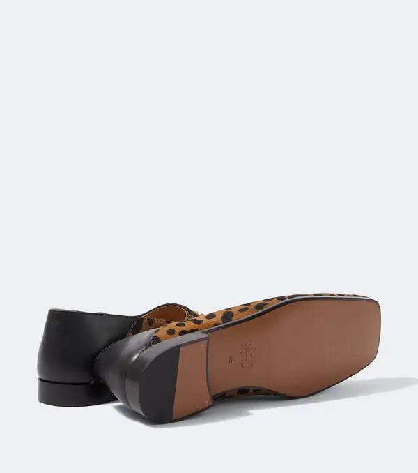 Valentino Garavani Babouche Fauve Éclat Calf Hair Loafers