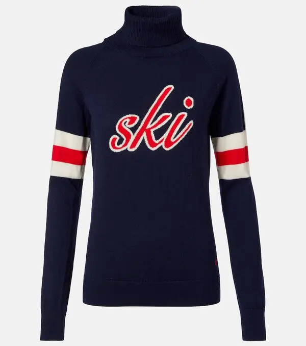 Perfect Moment Neve Wool Turtleneck Sweater - Blue