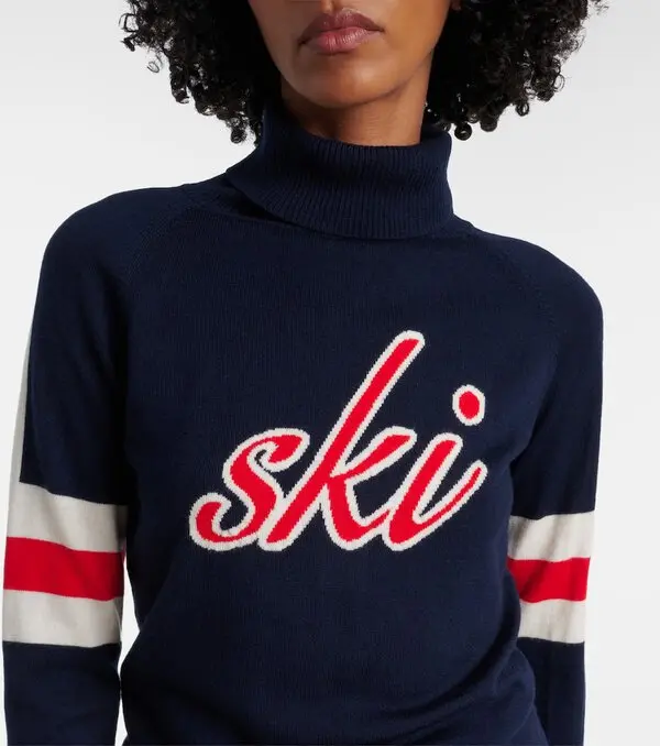 Perfect Moment Neve Wool Turtleneck Sweater - Blue