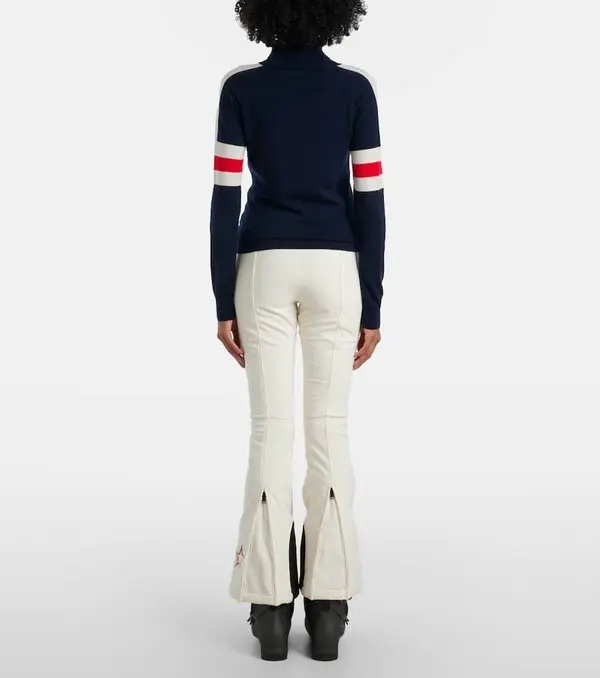 Perfect Moment Neve Wool Turtleneck Sweater - Blue