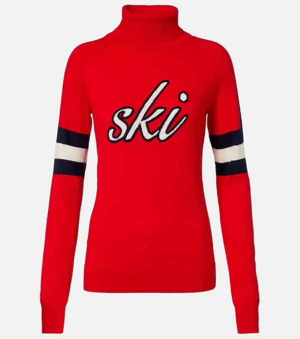 Perfect Moment Neve Wool Turtleneck Sweater - Red