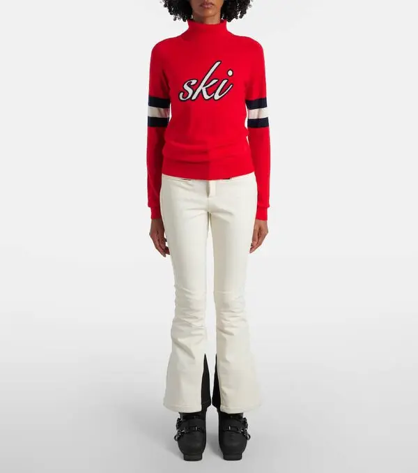 Perfect Moment Neve Wool Turtleneck Sweater - Red