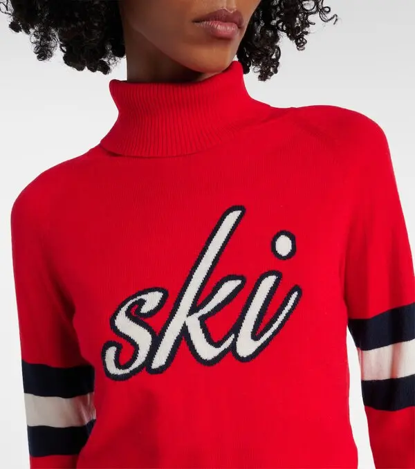 Perfect Moment Neve Wool Turtleneck Sweater - Red