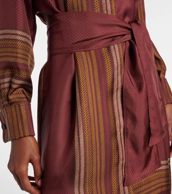 Max Mara Pietre Printed Silk Wrap Dress