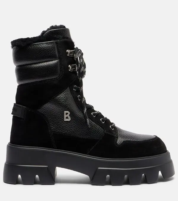 Bogner Sapporo Suede And Leather Combat Boots