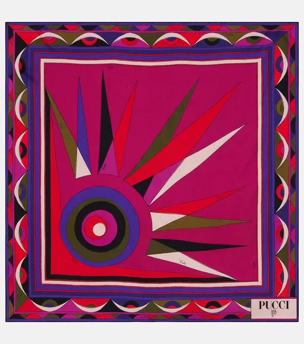 Emilio Pucci Hawaii Silk Twill Scarf