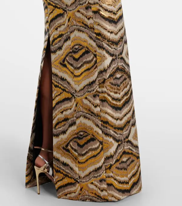 MARKARIAN Odessa Paneled Jacquard Gown