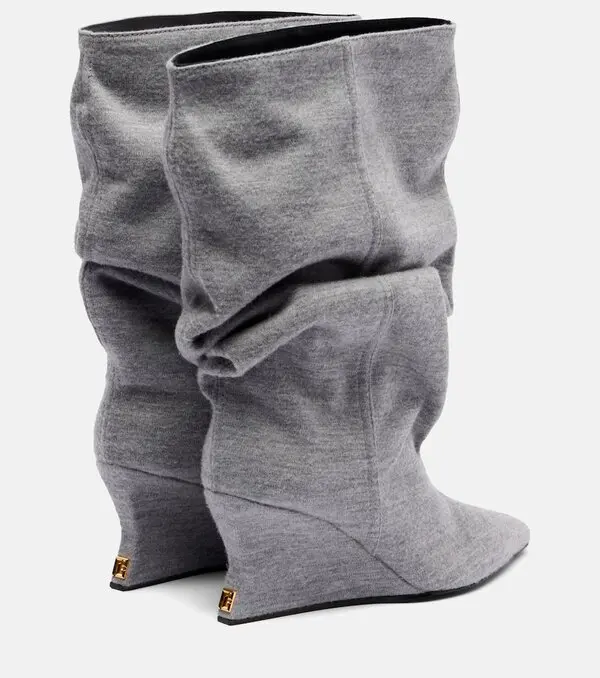 Balmain Draped Ankle Boots