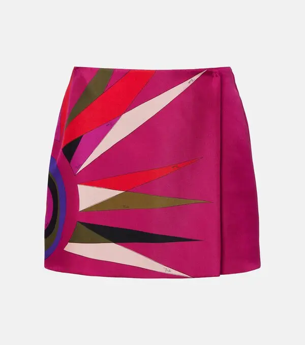 Emilio Pucci Stella Printed Silk Wrap Skirt