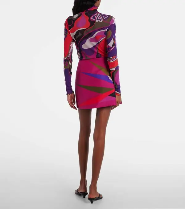 Emilio Pucci Stella Printed Silk Wrap Skirt