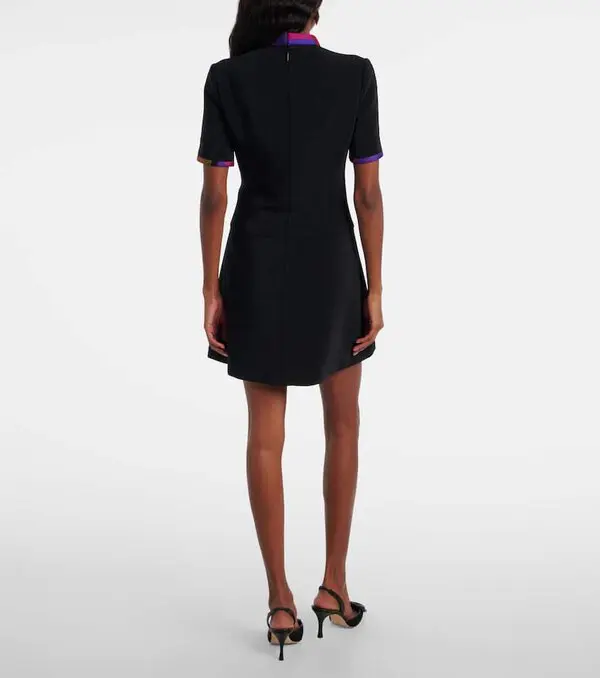 Emilio Pucci Printed Silk-trimmed Cady Minidress