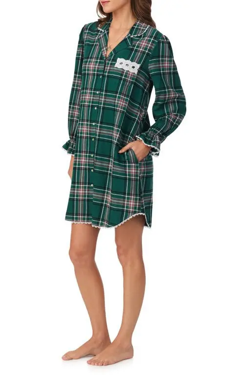 Eileen West Plaid Flannel Nightshirt