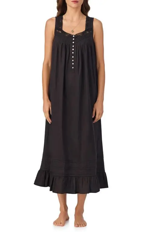 Eileen West Sleeveless Ballet Nightgown - Black