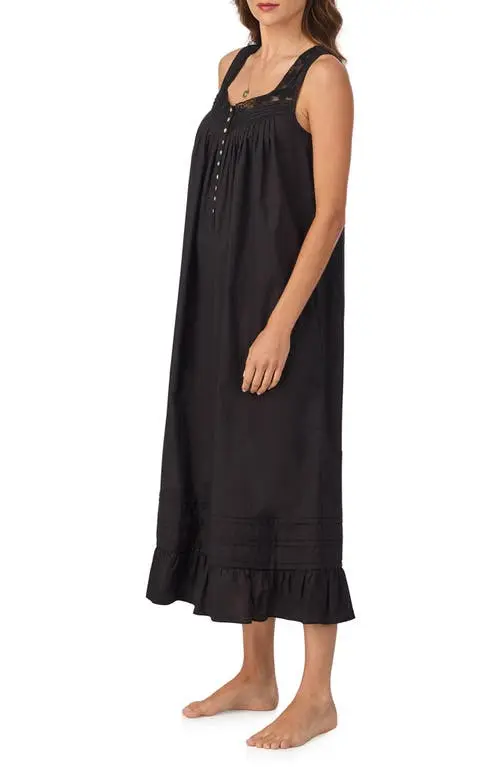 Eileen West Sleeveless Ballet Nightgown - Black