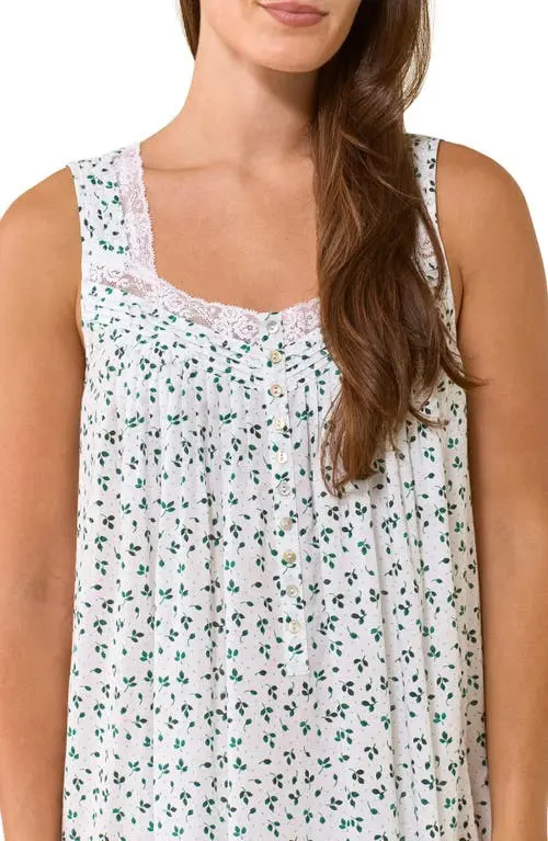 Eileen West Sleeveless Ballet Nightgown - Sage Prt