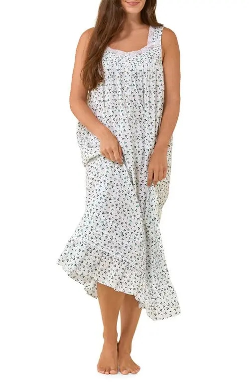 Eileen West Sleeveless Ballet Nightgown - Sage Prt