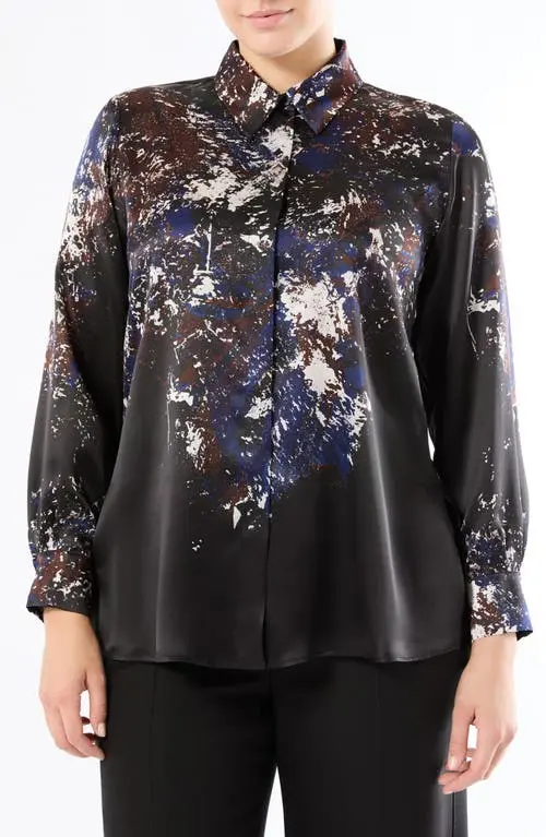 Marina Rinaldi Printed Silk Shirt