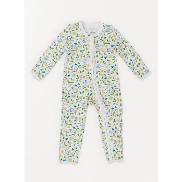 TIMO & VIOLET Happy Monkey Printed One-piece - White Multi