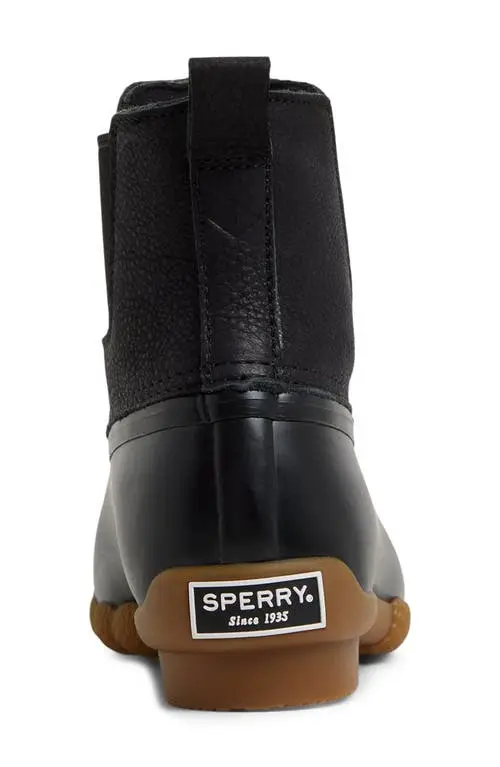 Sperry Saltwater Waterproof Duck Chelsea Boot - Black