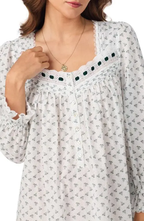 Eileen West Vintage Print Ballet Nightgown - White/print