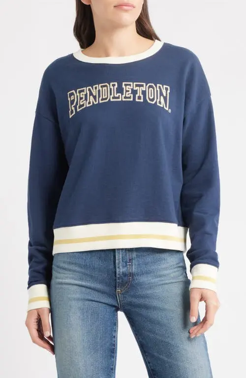 Pendleton Logo Embroidered Cotton French Terry Sweatshirt