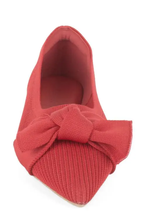 Tahari Montserrat Pointed Toe Flat - Red