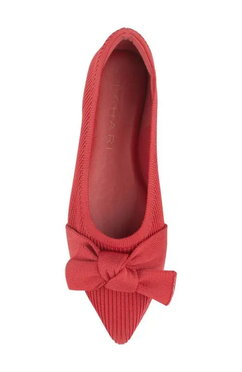 Tahari Montserrat Pointed Toe Flat - Red