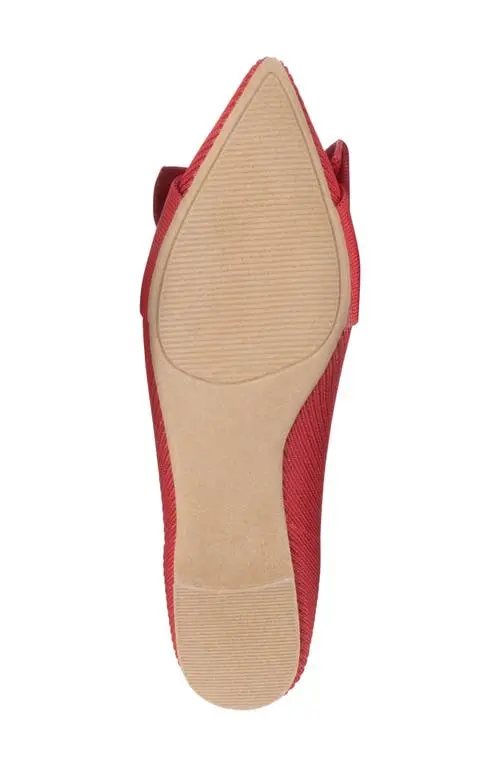 Tahari Montserrat Pointed Toe Flat - Red