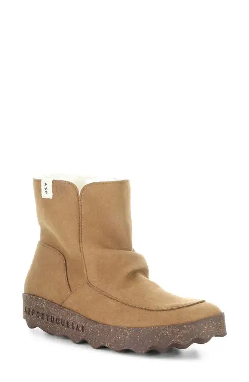 Fly London Cuff Faux Shearling Bootie - Cognac