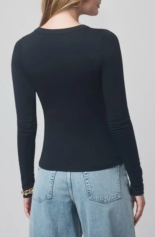 Splendid Long Sleeve Layering T-shirt - Black