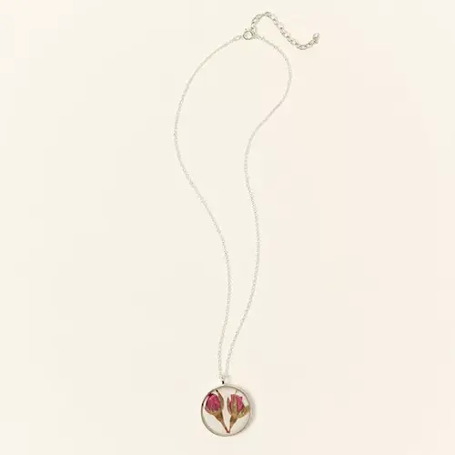 UNCOMMON GOODS Birth Month Flower Pendant Necklace - June/rose