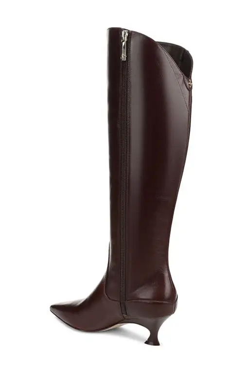 27 EDIT NATURALIZER Kitten Heel Knee High Boots - Wine Red