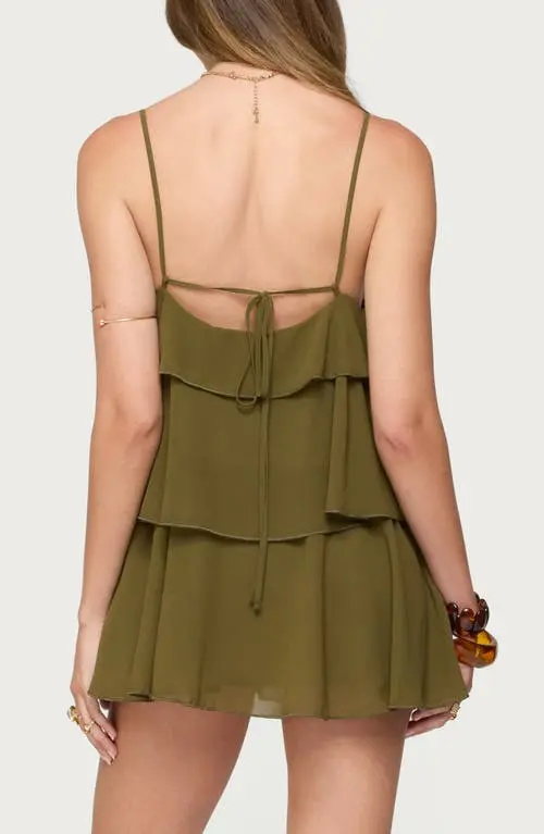 EDIKTED Gwynne Chiffon Ruffle Minidress